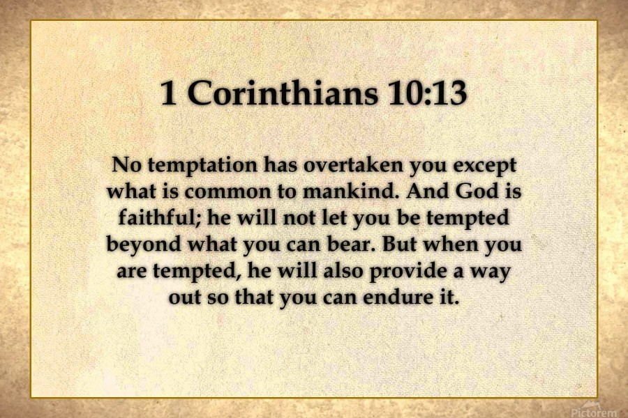 1 Corinthians 10 13 by Scripture on the Walls Wall Art