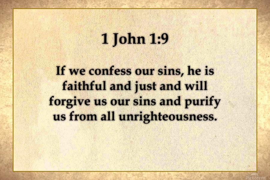 1 John 1 9 by Scripture on the Walls Wall Art