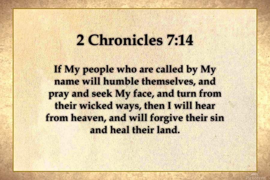 2 Chronicles 7 14 by Scripture on the Walls Wall Art