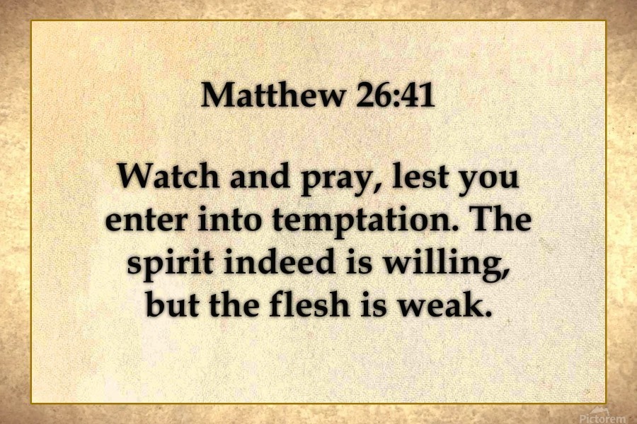 Matthew 26 41 by Scripture on the Walls Wall Art