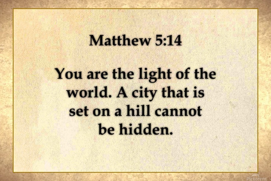 Matthew 5 14 by Scripture on the Walls Wall Art