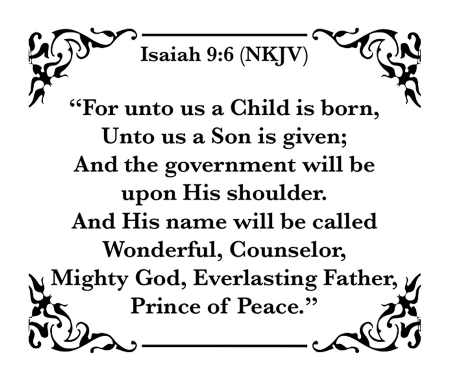 Isaiah 9 6 by Scripture on the Walls Wall Art