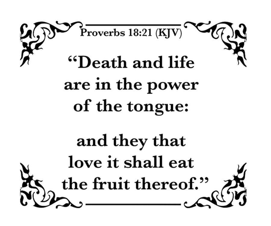 Proverbs 18 21 by Scripture on the Walls Wall Art