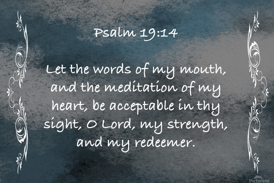 Psalm 19 14 4CH by Scripture on the Walls Wall Art