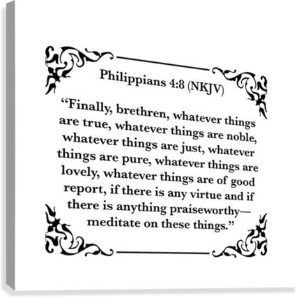 Philippians 4 8 by Scripture on the Walls Wall Art