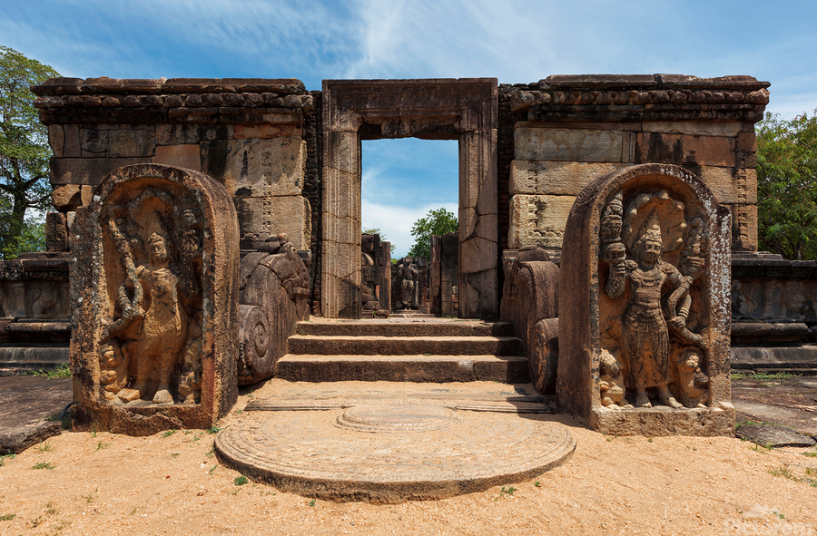Ruins in Quadrangle group in ancient city Polonnaruwa Sri Lanka by ...