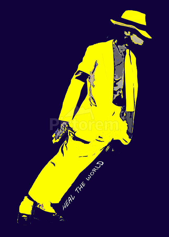 Michael Jackson Heal The World by neonartroom Wall Art