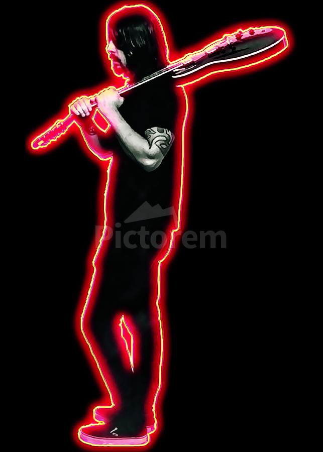Dave Ghrol Neon and Black by neonartroom Wall Art