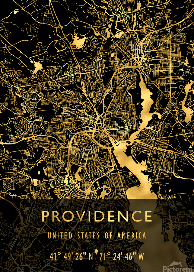 PROVIDENCE MAP USA by Mapolis Wall Art