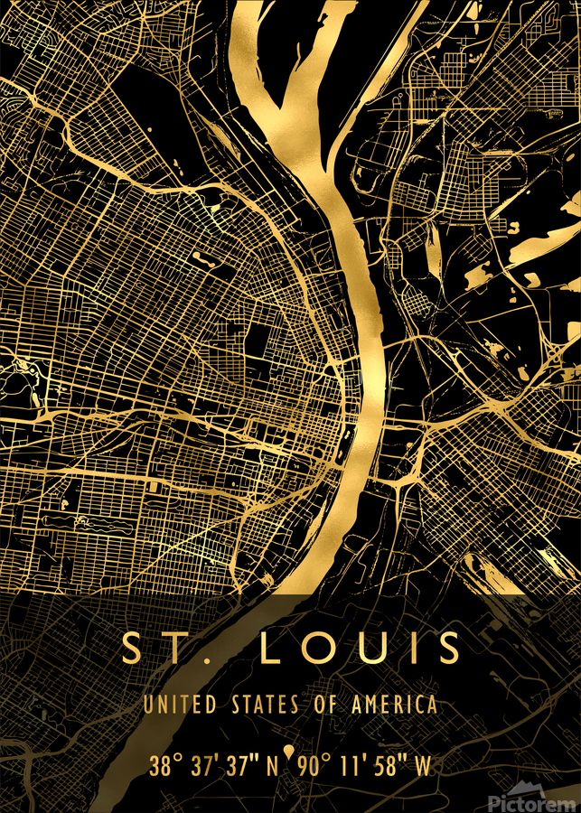 ST. LOUIS MAP USA by Mapolis Wall Art