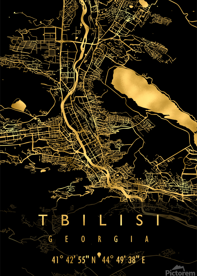 TBILISI MAP GEORGIA by Mapolis Wall Art