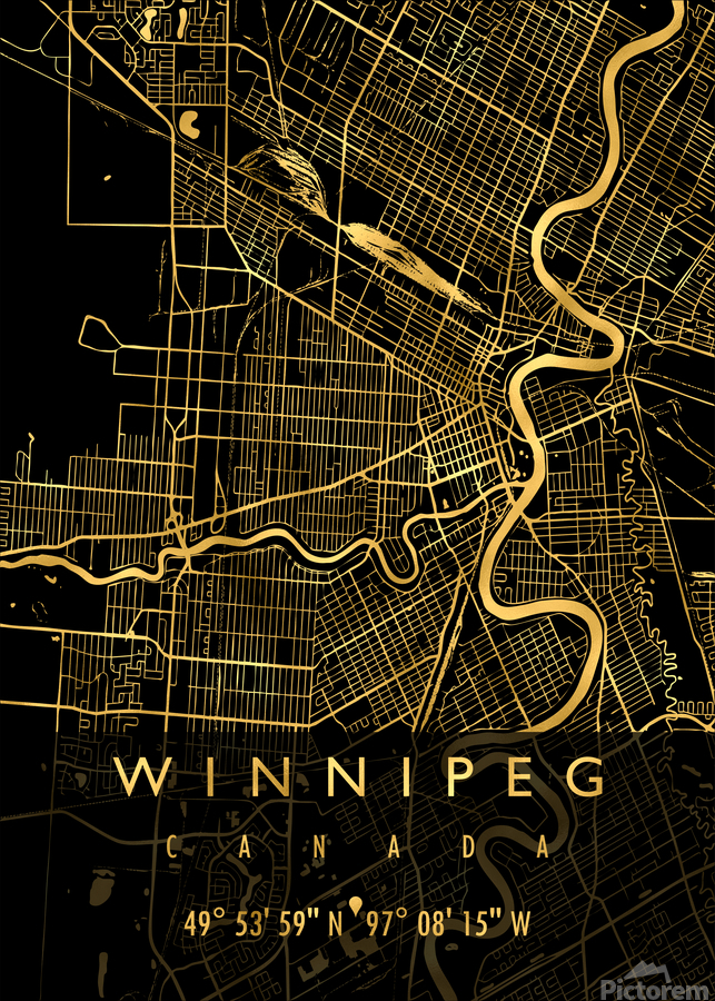 WINNIPEG MAP CANADA by Mapolis Wall Art
