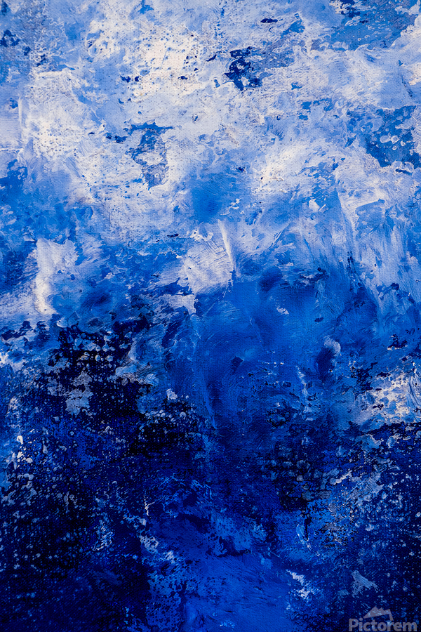 Abstract blue painting. by TAHDAINI Wall Art