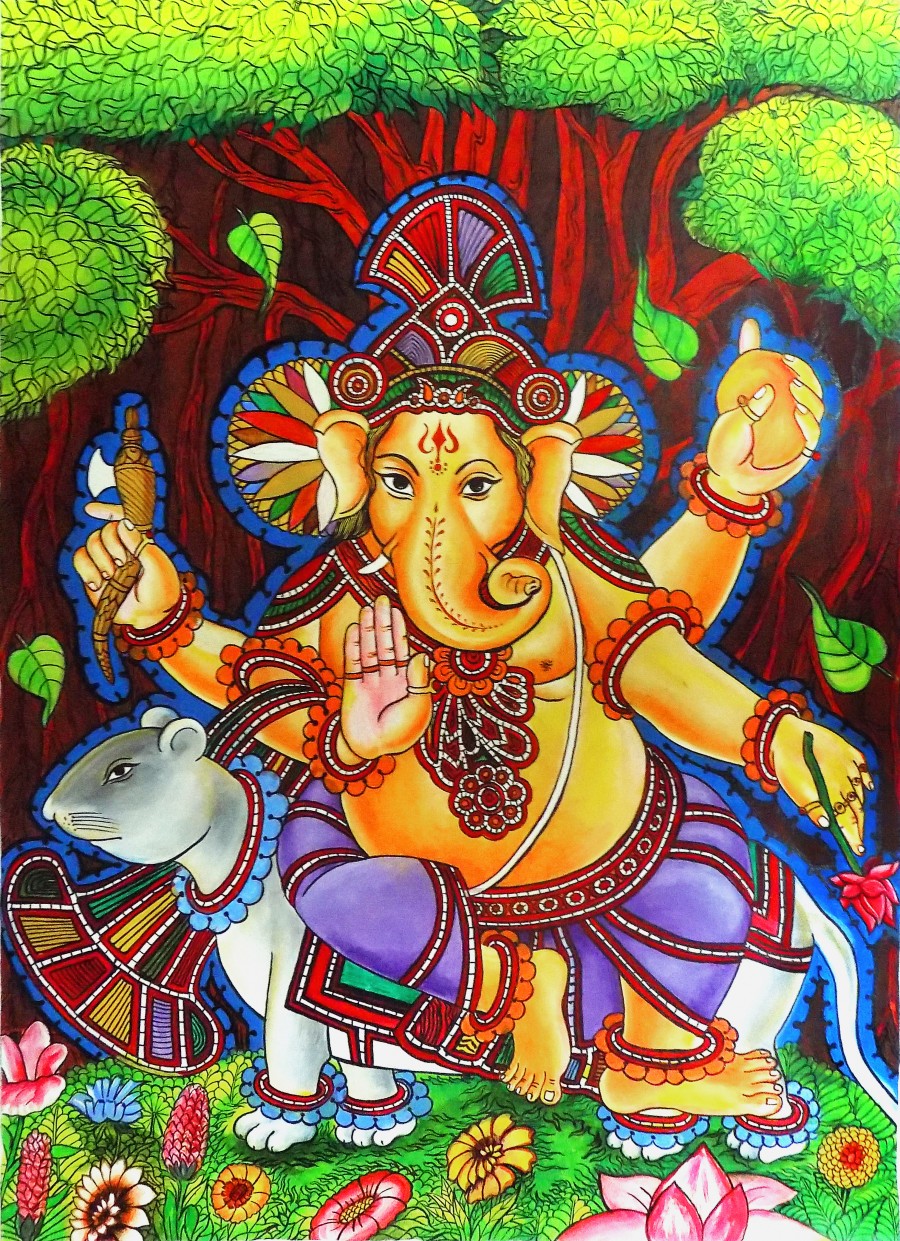 GANAPATHY MURAL by ASP ARTS Wall Art