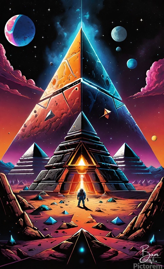 Space Pyramid by Bam Wilcox Wall Art