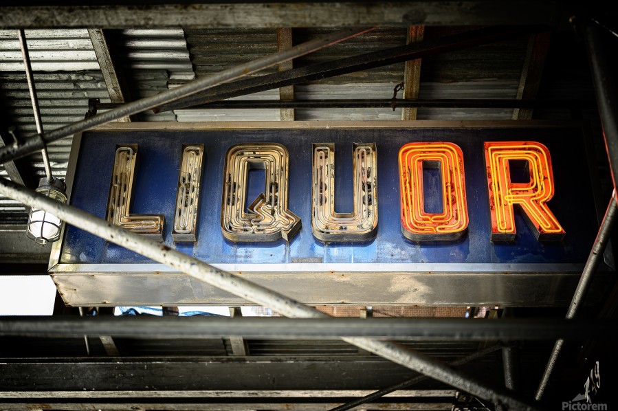 Liquor Sign by VHughes Wall Art