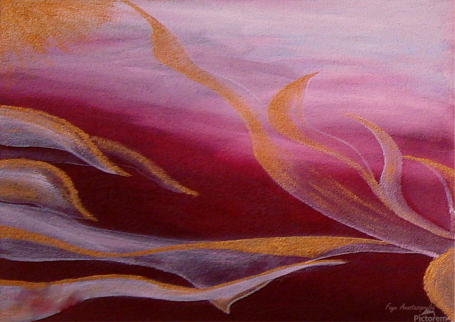 Ruby Flow by Faye Anastasopoulou Wall Art