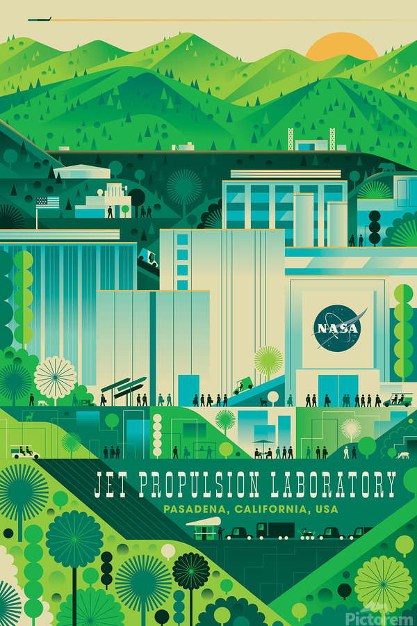 Jet Propulsion Lab NASA Poster by Conceptual Photography Wall Art