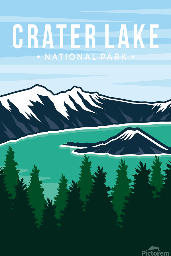 Crater Lake National Pak by Conceptual Photography Wall Art