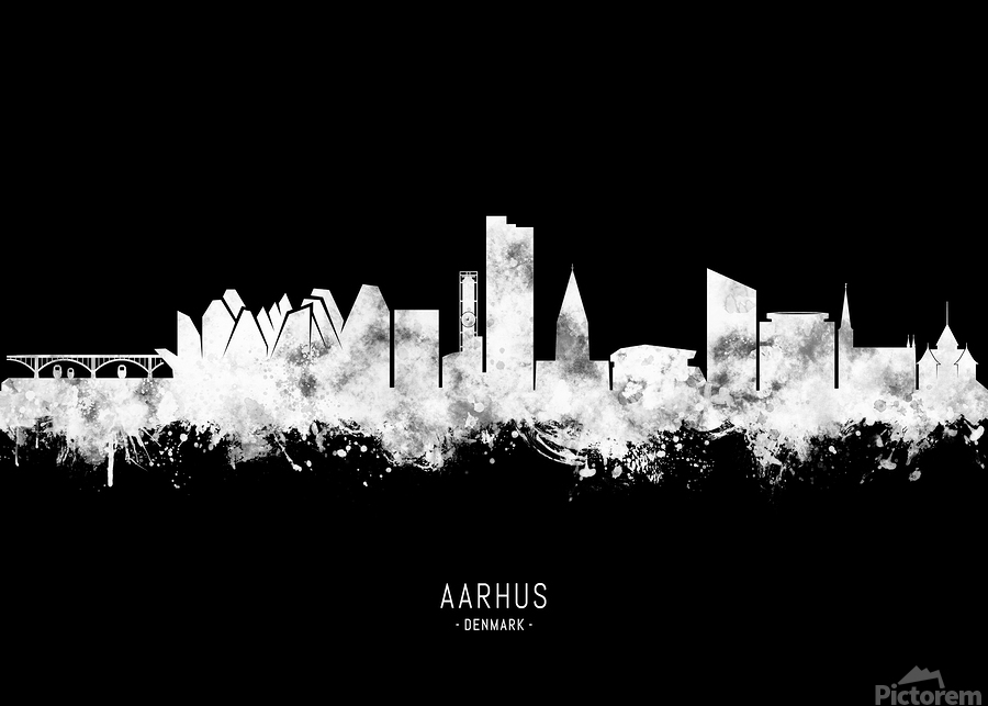 Aarhus Denmark BW by Towseef Dar Wall Art