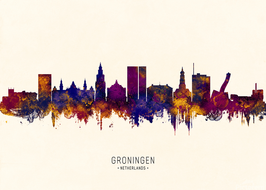 Groningen Skyline by Towseef Dar Wall Art