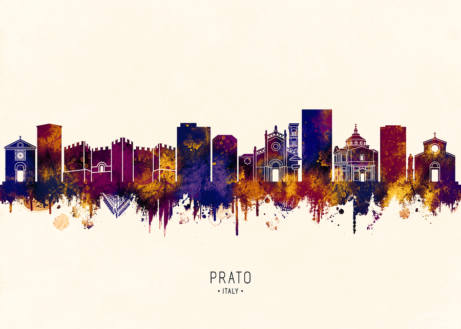 Prato Italy Skyline by Towseef Dar Wall Art