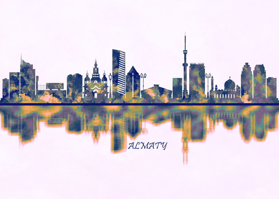 Almaty Skyline by Towseef Dar Wall Art