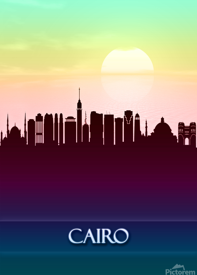Cairo City Skyline by Towseef Dar Wall Art