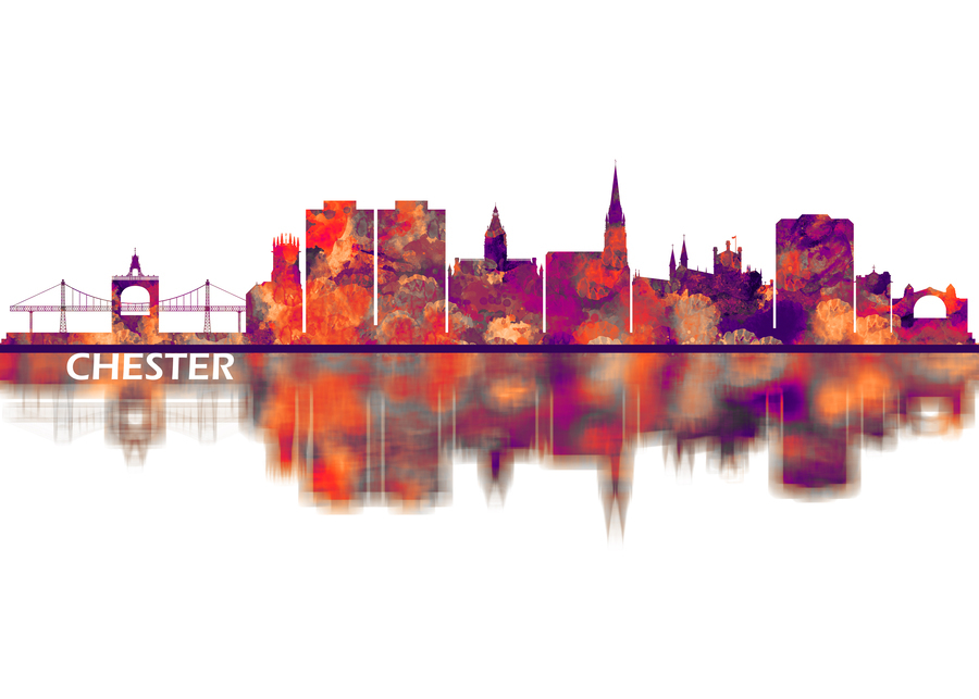 Chester England skyline by Towseef Dar Wall Art