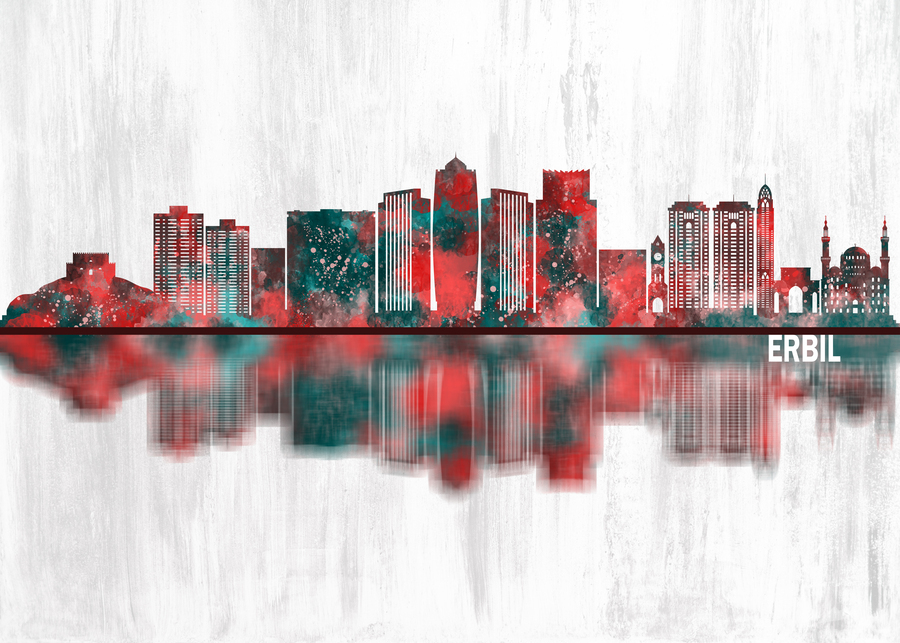 Erbil Iraq Skyline by Towseef Dar Wall Art