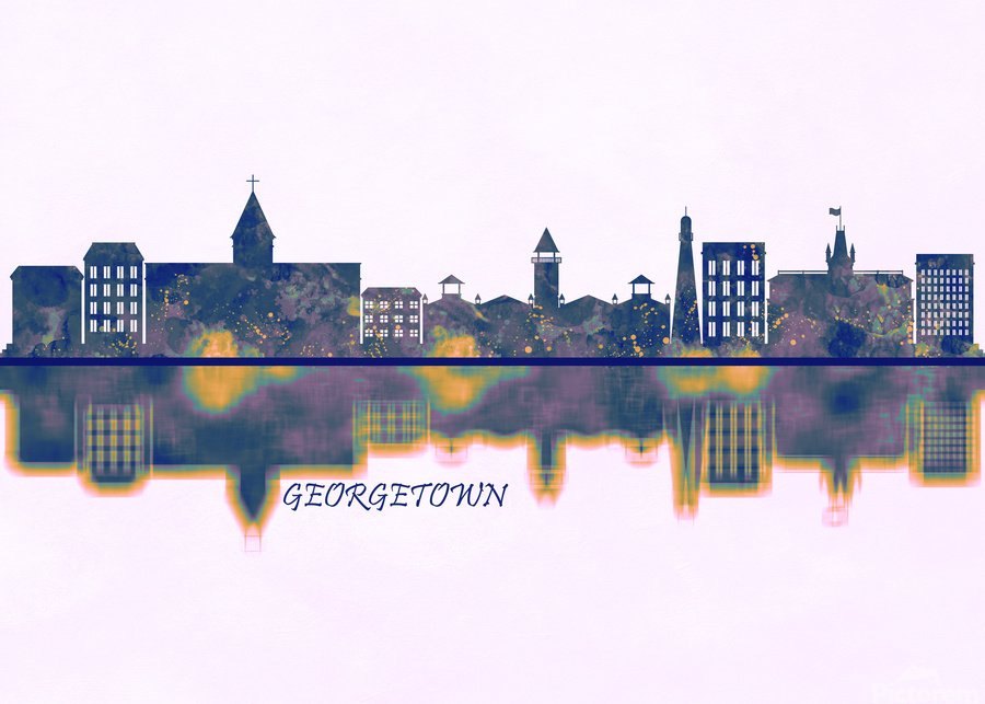 Georgetown Skyline by Towseef Dar Wall Art