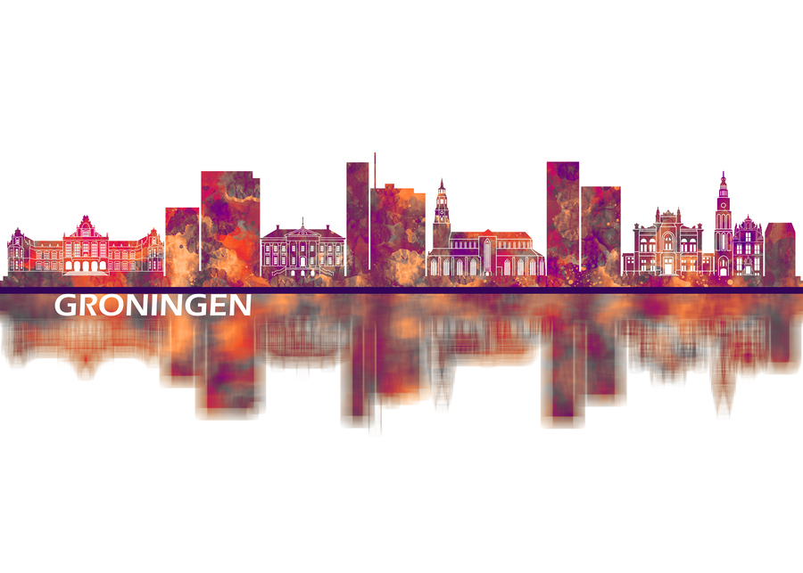 Groningen Netherlands Skyline by Towseef Dar Wall Art