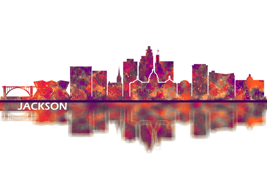 Jackson USA Skyline by Towseef Dar Wall Art