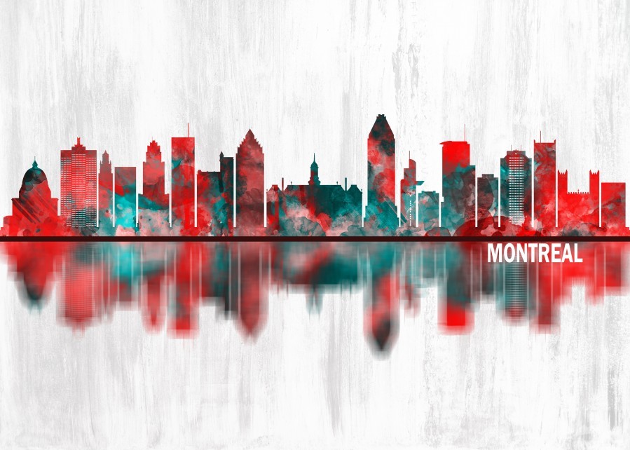 Montreal Canada Skyline by Towseef Dar Wall Art
