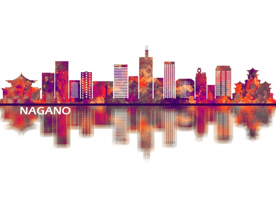 Nagano Japan Skyline by Towseef Dar Wall Art
