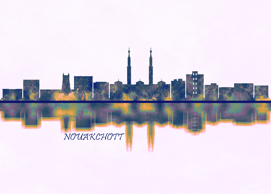 Nouakchott Skyline by Towseef Dar Wall Art