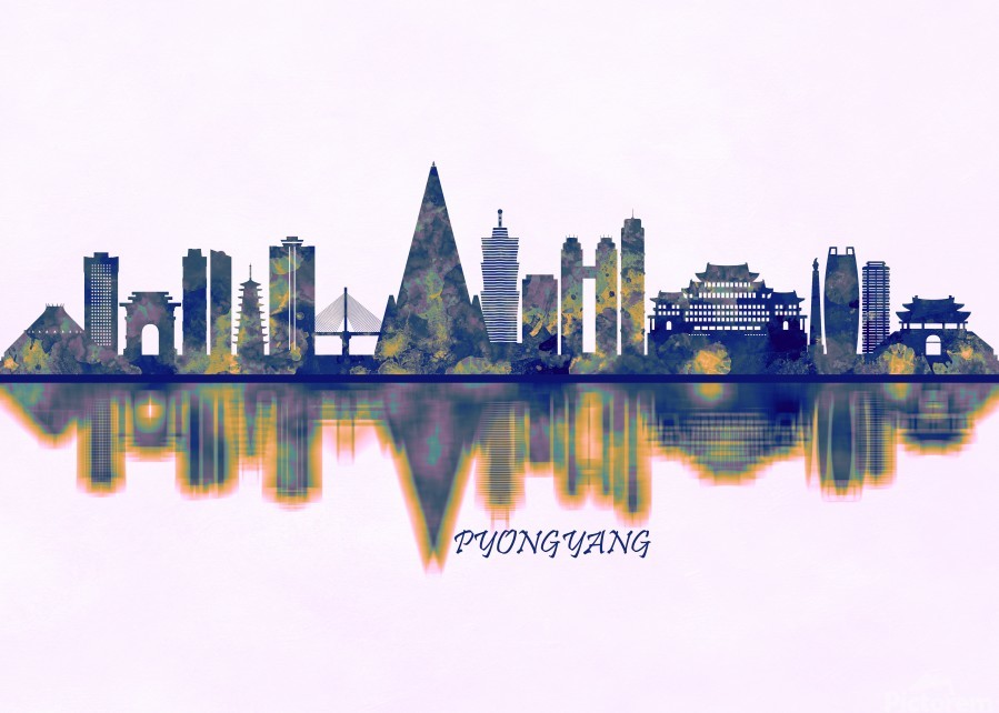 Pyongyang Skyline by Towseef Dar Wall Art