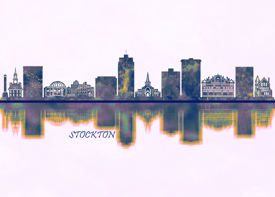 Stockton Skyline by Towseef Dar Wall Art