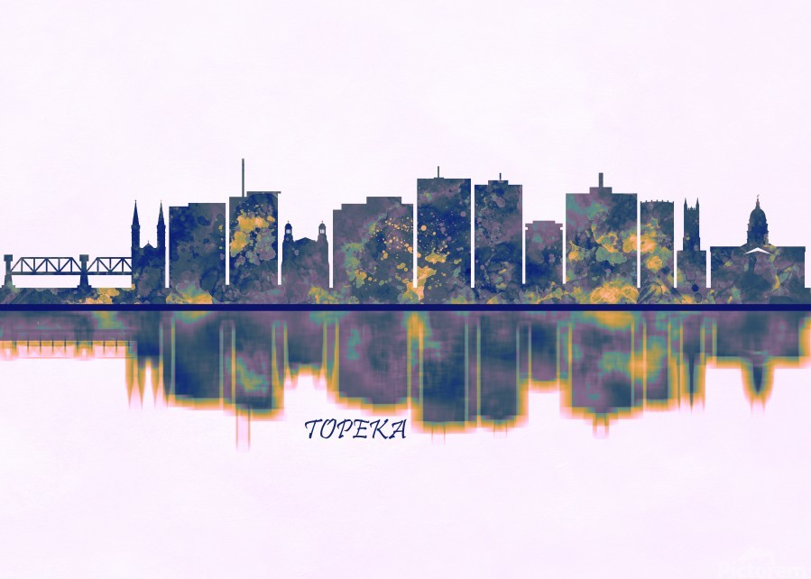 Topeka Skyline by Towseef Dar Wall Art