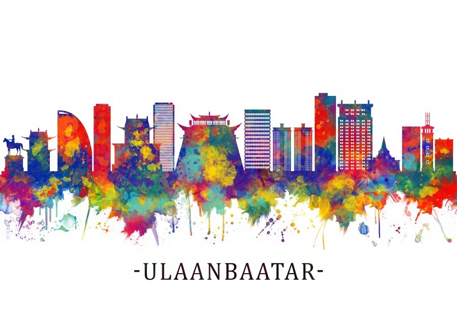 Ulaanbaatar Mongolia Skyline by Towseef Dar Wall Art