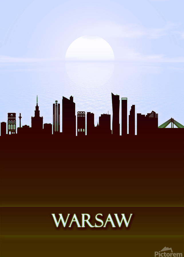 Warsaw City Skyline by Towseef Dar Wall Art