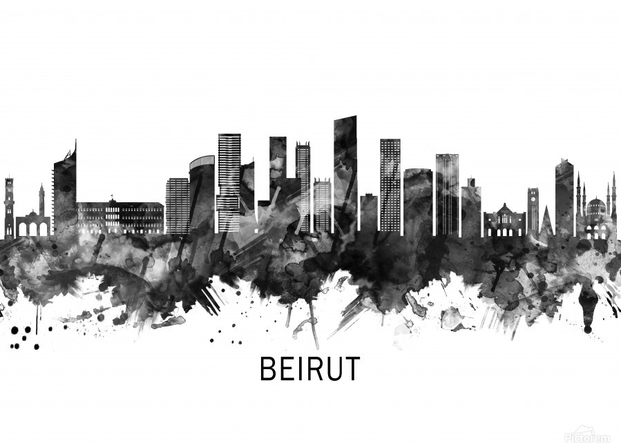 Beirut Lebanon Skyline BW par Towseef Dar