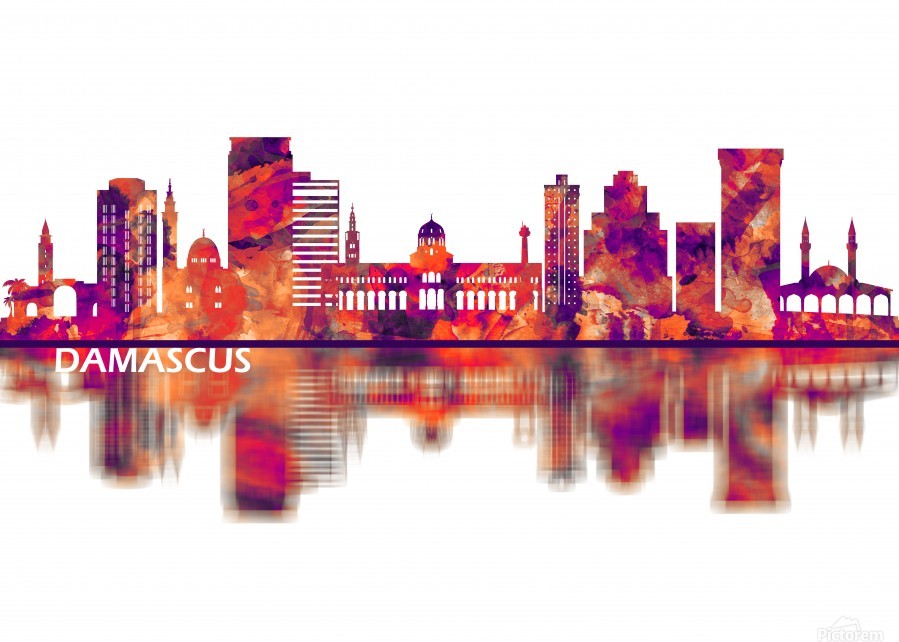 Damascus Syria Skyline by Towseef Dar Wall Art