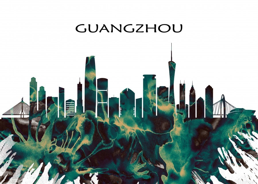 Guangzhou Skyline by Towseef Dar Wall Art