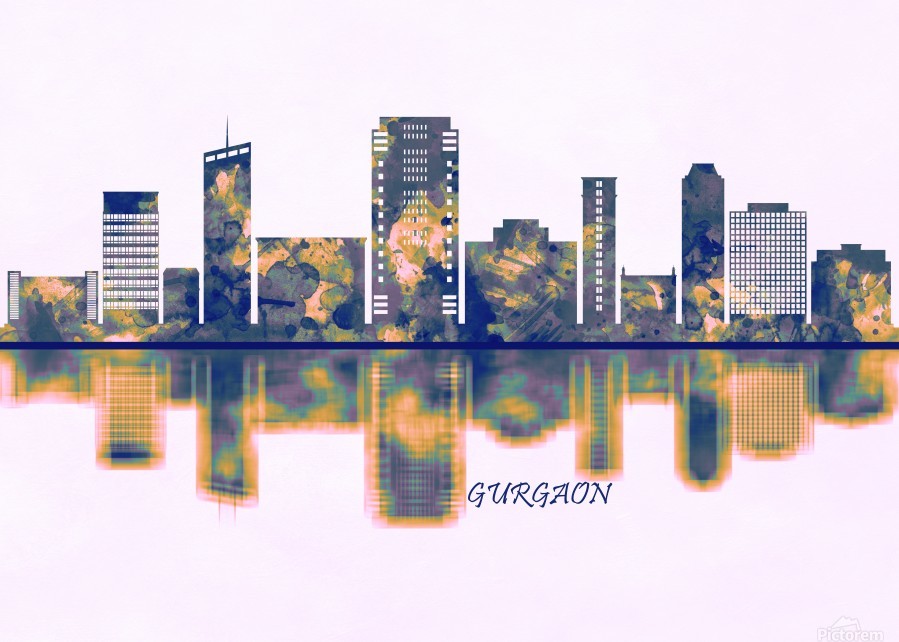 Gurgaon Skyline by Towseef Dar Wall Art