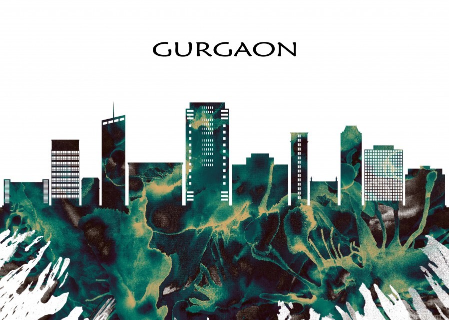 Gurgaon Skyline by Towseef Dar Wall Art