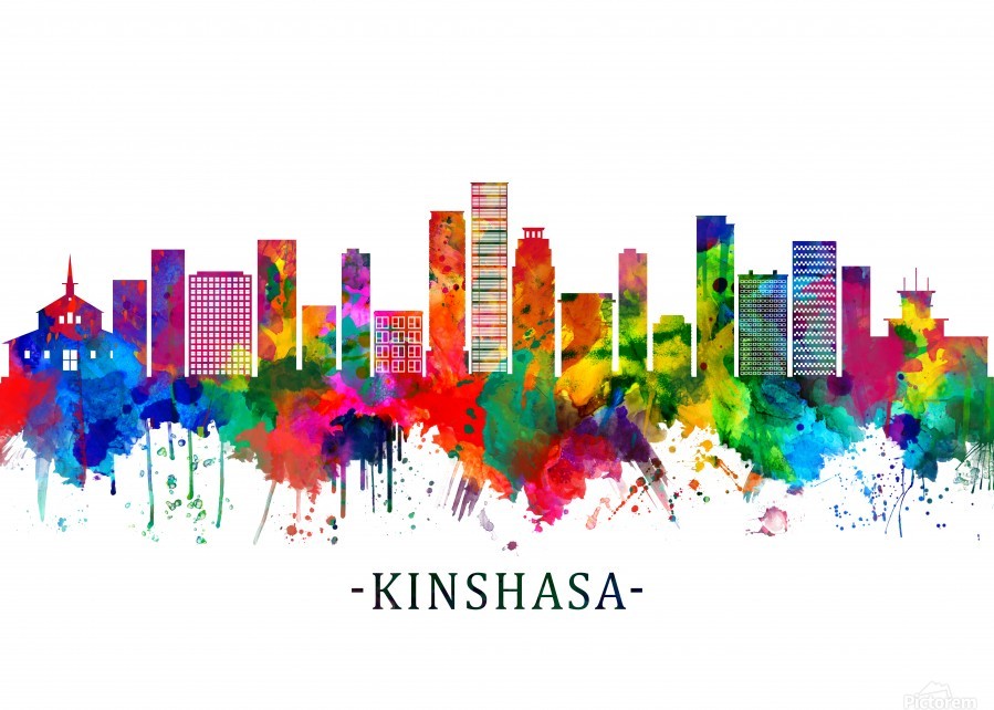 Kinshasa DR Congo Skyline by Towseef Dar Wall Art