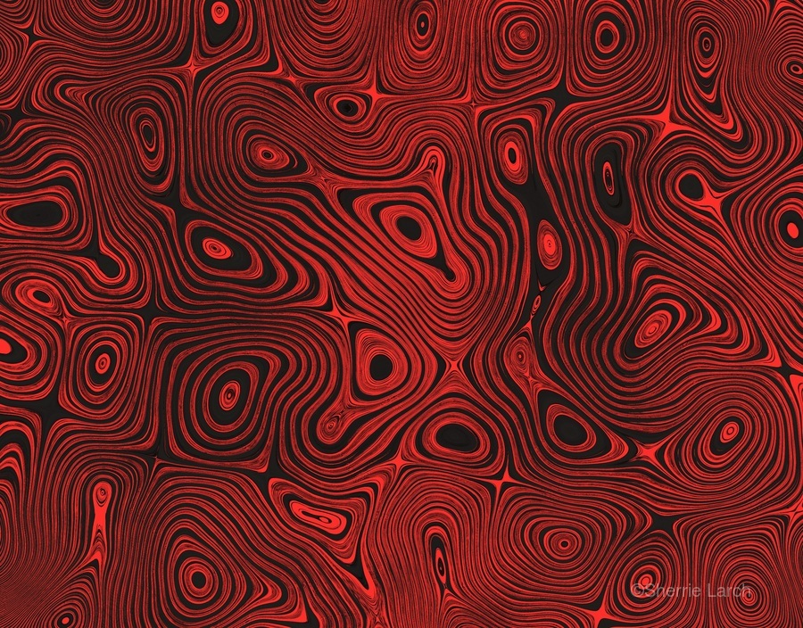 Blood Red Fire Stone 2 by Sherrie Larch Wall Art