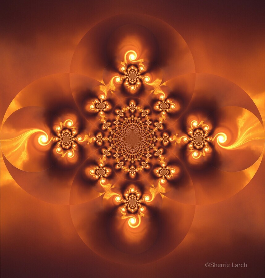 Fire Wheel Jeweled Scarab 3 by Sherrie Larch Wall Art