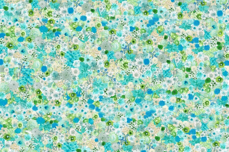 floral frise -desert flowers design by Sandrine Kespi Creations Wall Art